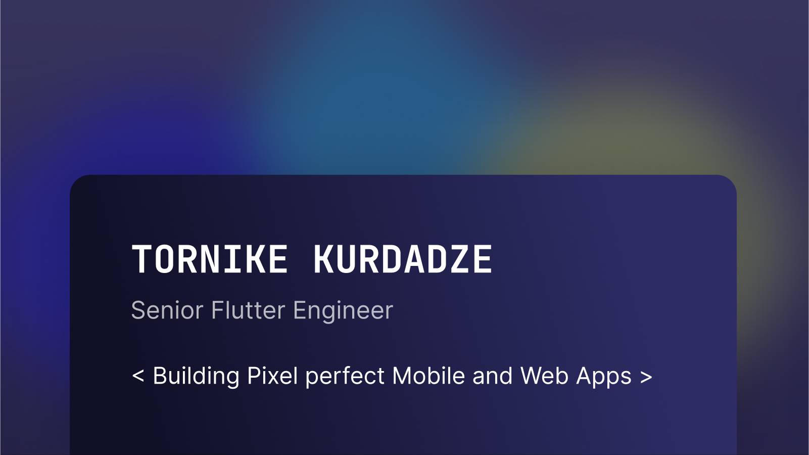 Senior Mobile Developer - Flutter | Android | iOS | Web